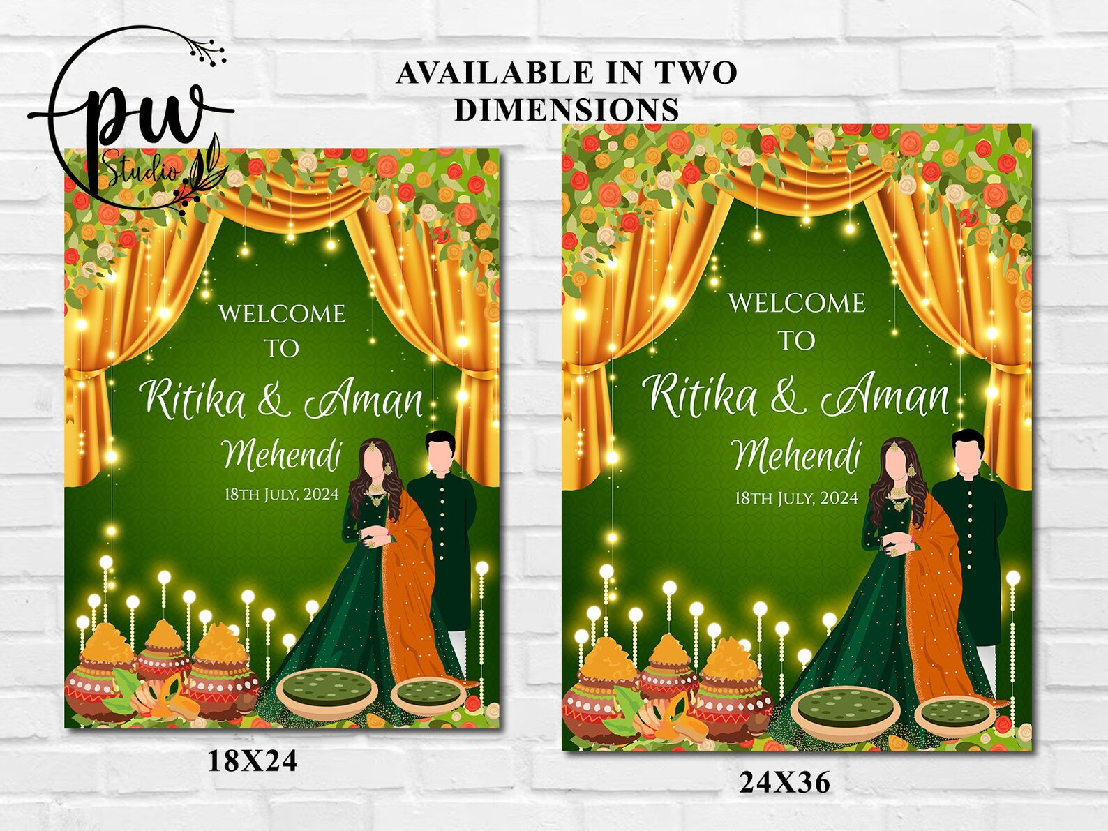 Mehndi Welcome Signs & Mendhi Decor Sign Umbrella, Mehndi Signs as ...