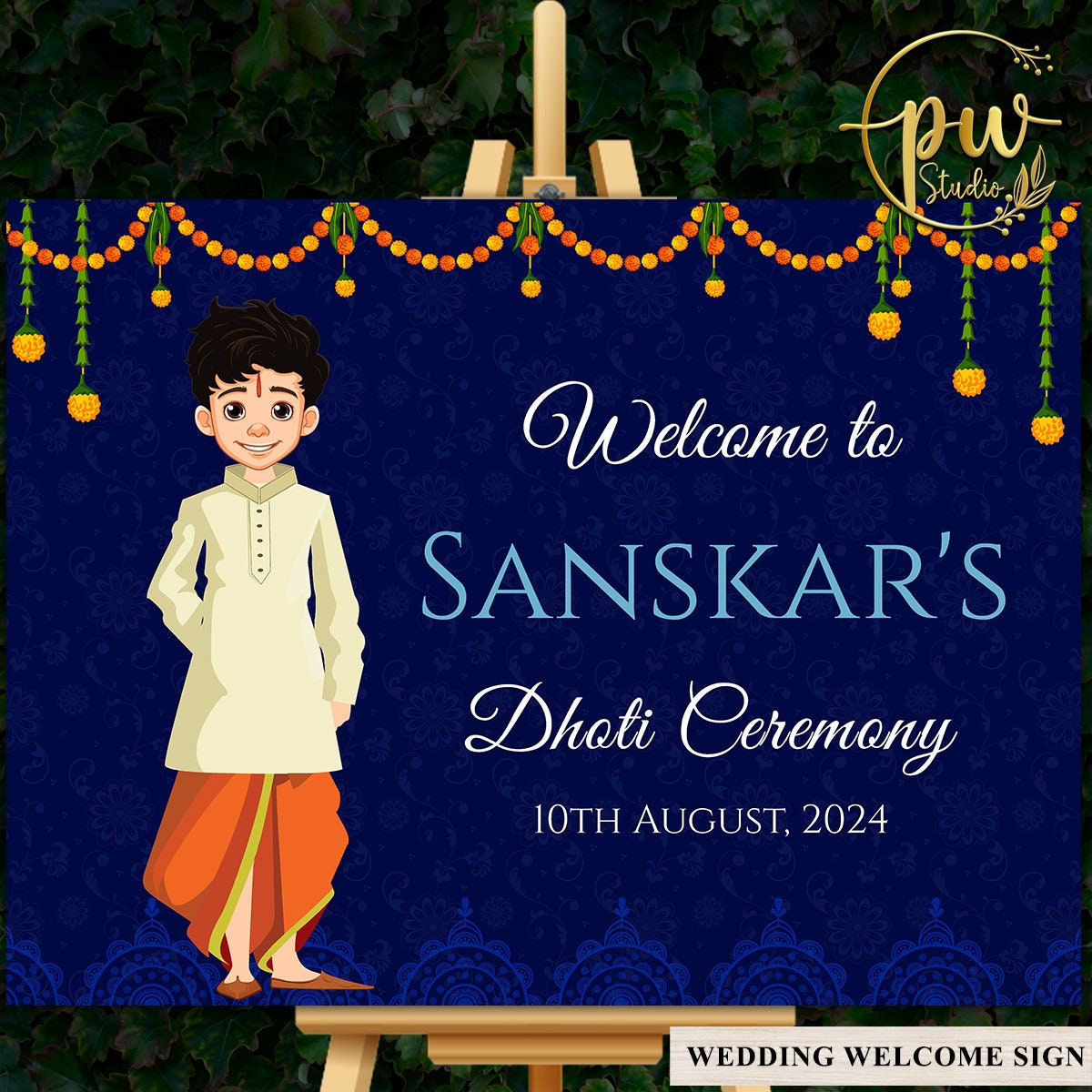 Dhoti Function Welcome Signs & Dothi Function Decor, Dhoti Function ...