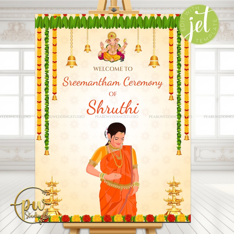 Sreemantham Welcome Board' - Etsy
