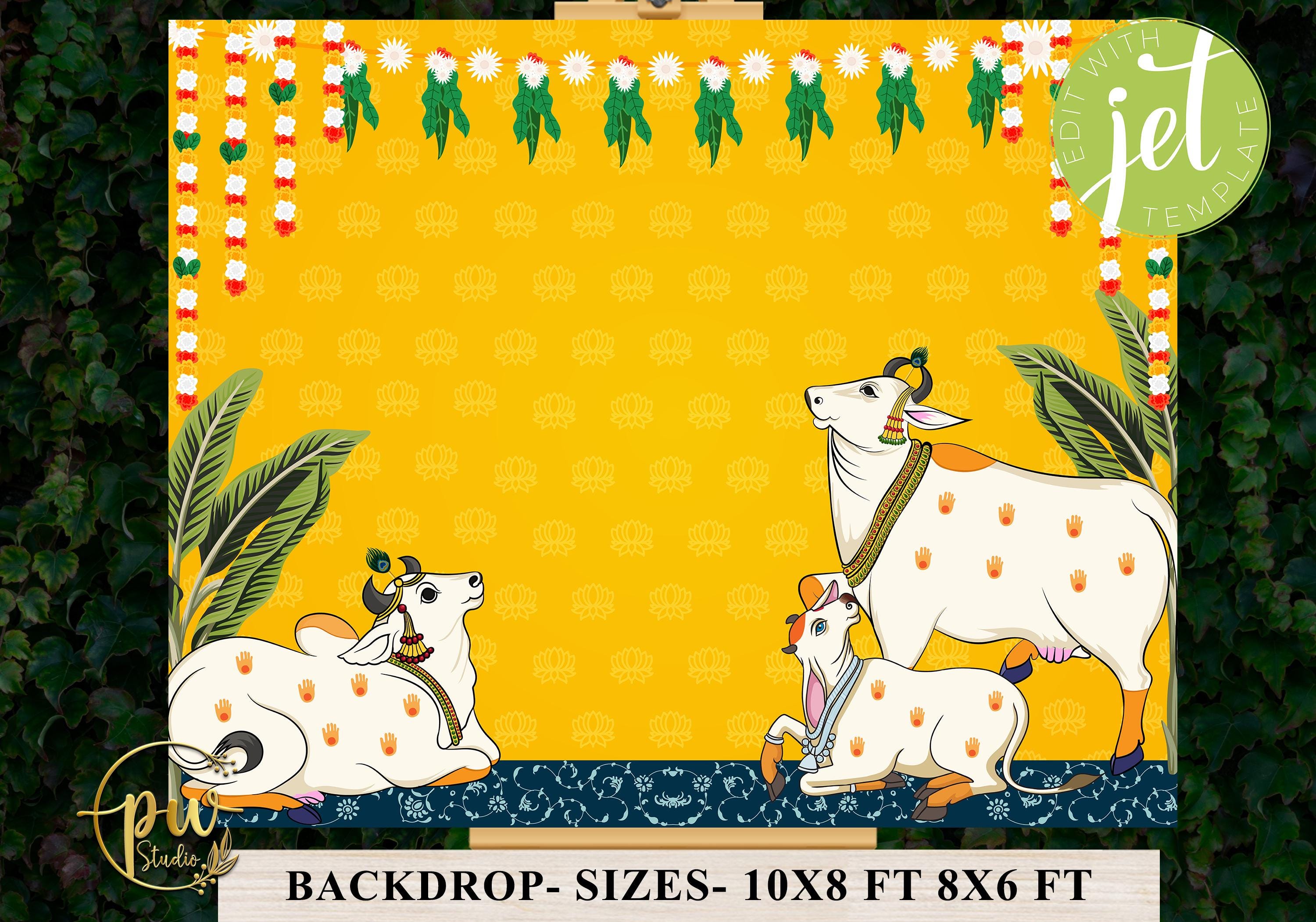 Seemantham Decor & Sreemantham Backdrop, Haldi Decor as Gaye Holud ...