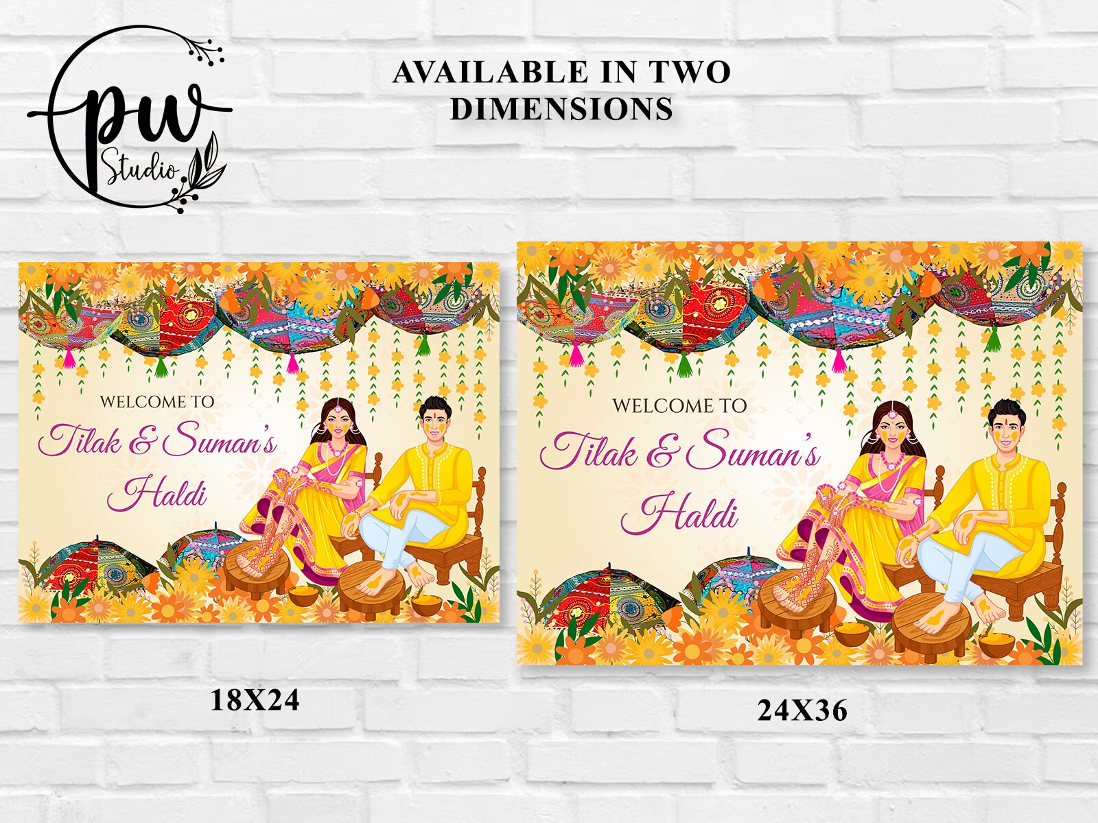 Welcome Signs Haldi as Couple Haldi Signs, Welcome to Haldi Signs ...