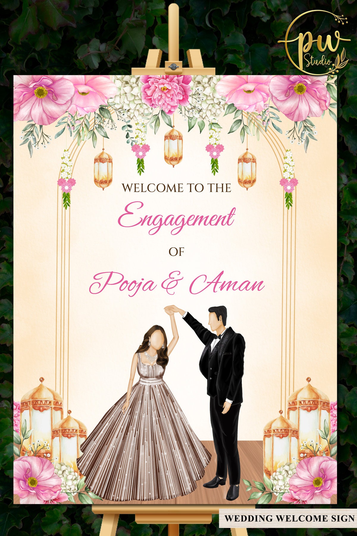 Engagement Welcome Sign as Ring Ceremony Welcome Signs, Welcome ...