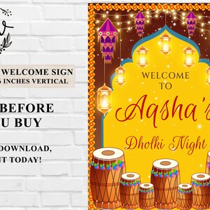 Dholki Decorations & Dholki Welcome Signs, Muslim Dholki Signs as ...