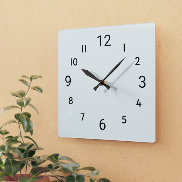 Square Wall Clock - Etsy