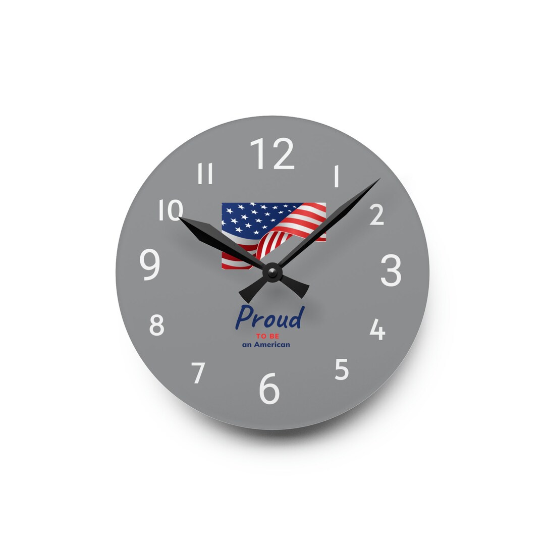 Wall Clock Wall Clock American Office Wall Clock Proud - Etsy