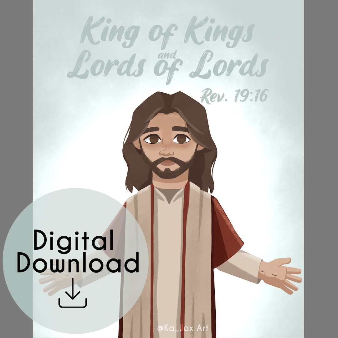 Jesus Christ King of King Illustration - Etsy