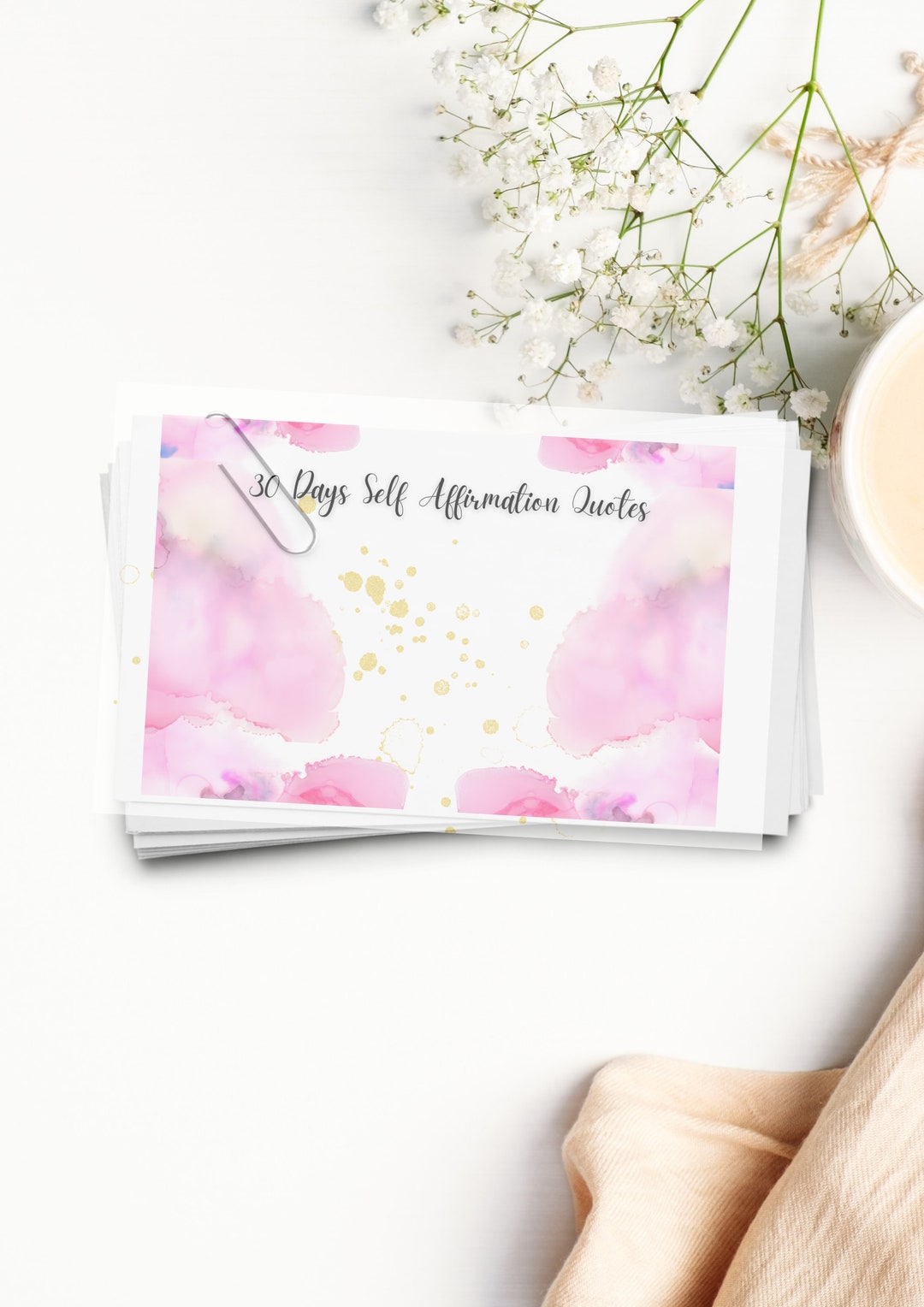 30 Days Self Affirmation Printable Product, Mental Health, Positive ...