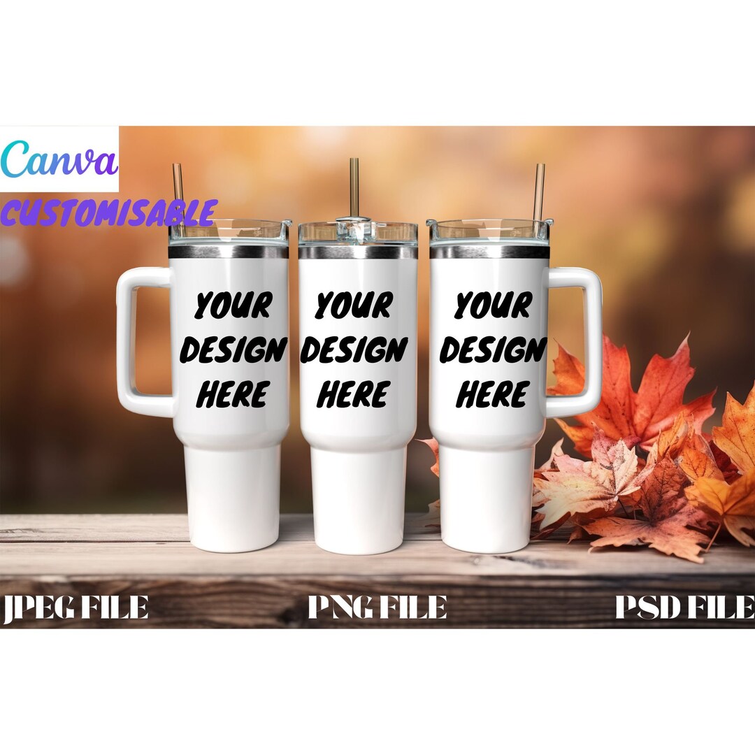 40 Oz Canva Tumbler Mockup , Canva Quencher Wrap Around Mock up JPEG ...