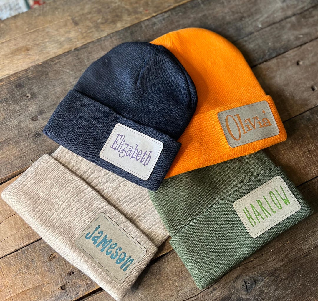 Personalized Colorful Beanies - Etsy