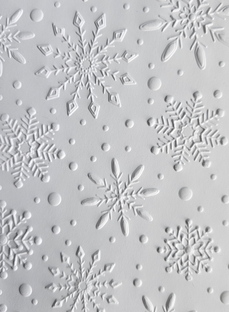 Embossed Snowflake Christmas Card Set: A2 Blank Holiday Cards - Etsy