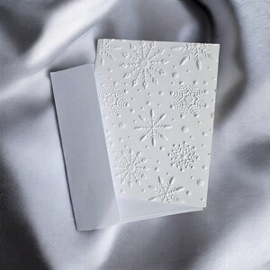 Embossed Snowflake Christmas Card Set: A2 Blank Holiday Cards - Etsy