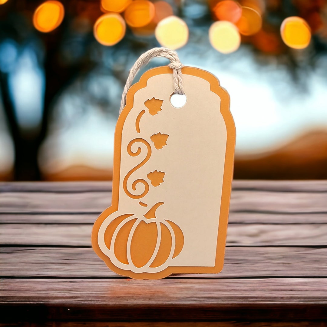 Pumpkin Gift Tag, Fall Tag, Pumpkin Layered Tag, Autumn Décor Tag, Fall ...