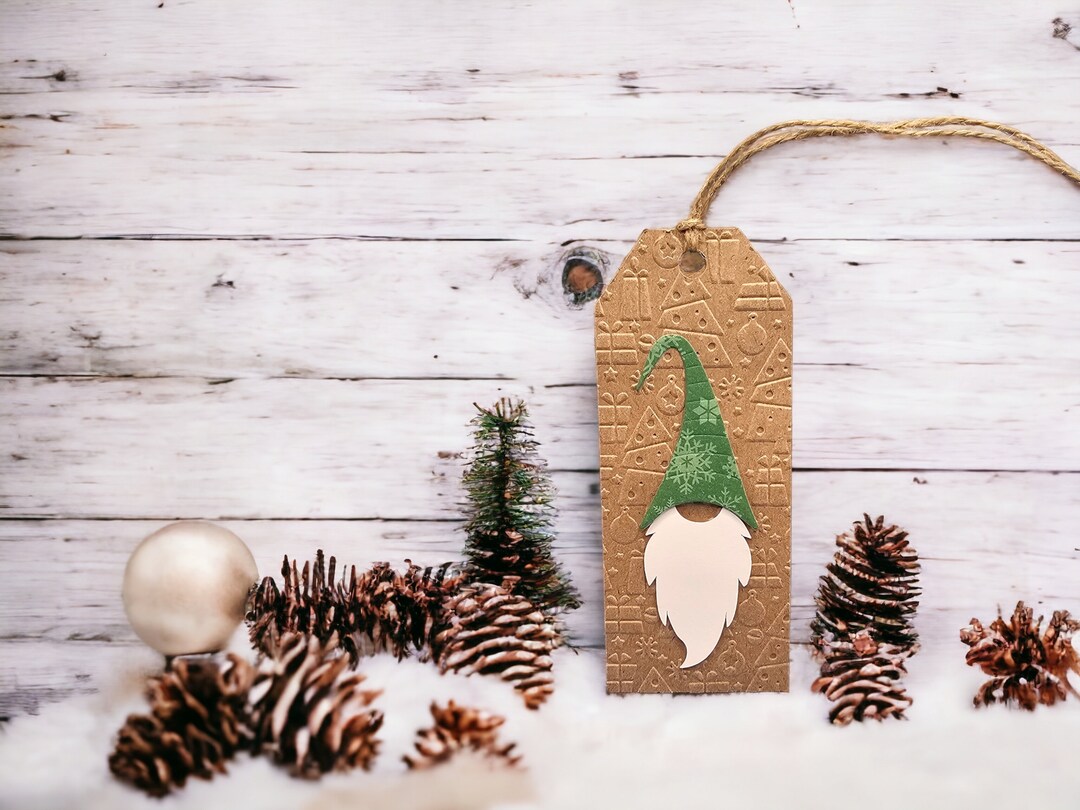 Christmas Gnome Gift Tag, Holiday Party Tag, Gnome Tag, Party Favor ...