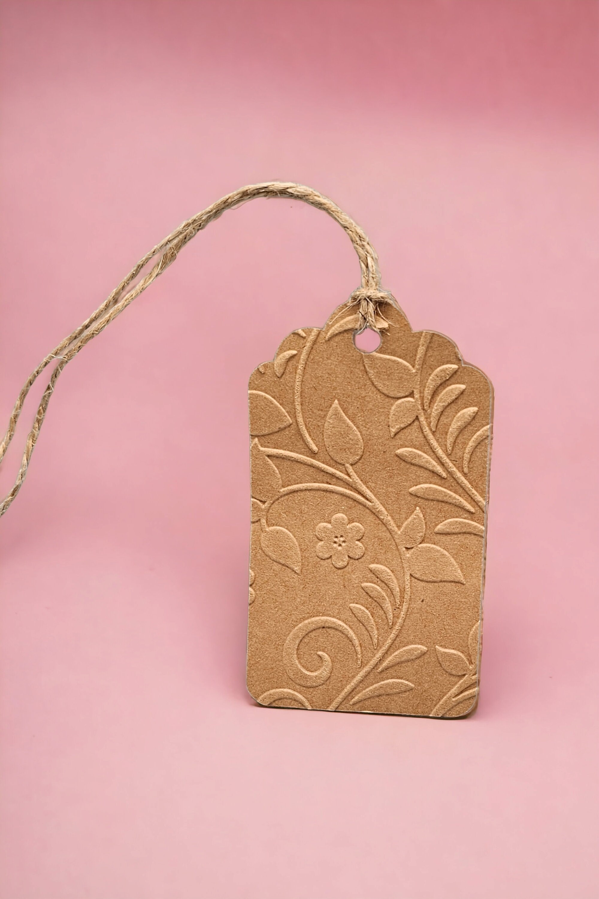 Floral Embossed Tags, Pre-strung Hanging Tags, Gift Tags, Textured ...