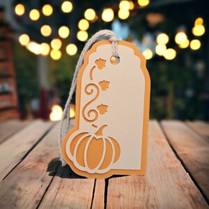 Pumpkin Gift Tag, Fall Tag, Pumpkin Layered Tag, Autumn Décor Tag, Fall ...