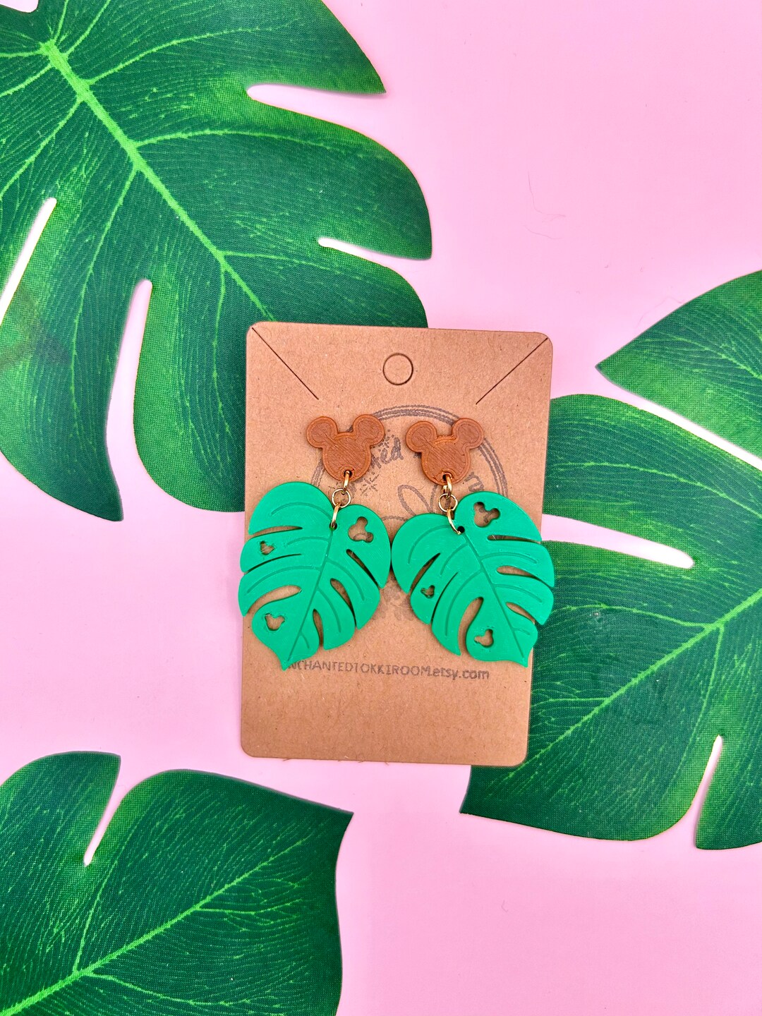 Monstera Earrings Monstera Leaf Earrings Summer Earrings Beach Earrings ...