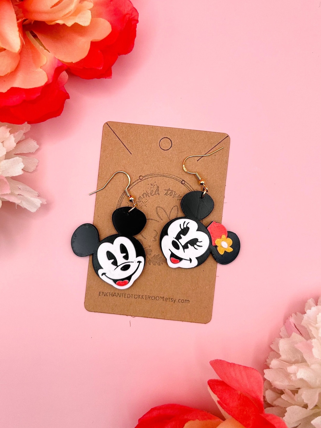 Mickey Mouse Earrings Runaway Rail Mickey and Minnie Earrings 3D ...