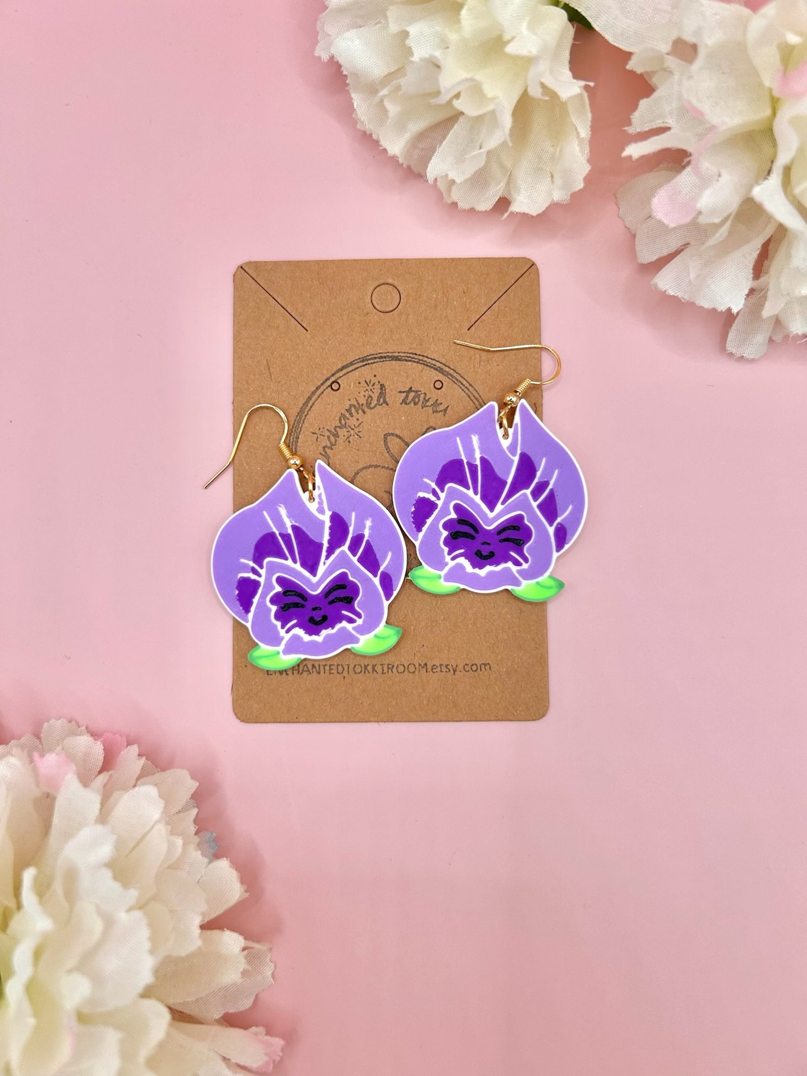 Alice in Wonderland Pansies Earrings Disney Accessories Disney Earrings ...