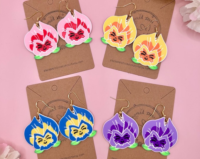 Alice in Wonderland Pansies Earrings Disney Accessories Disney Earrings ...