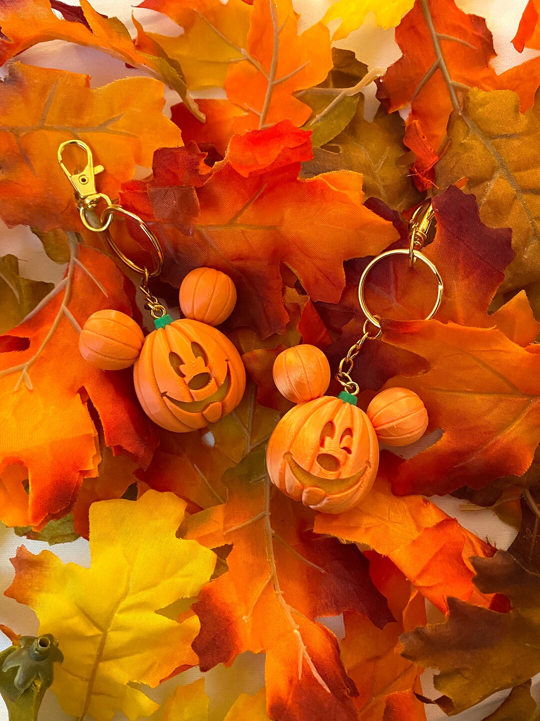 Mickey Pumpkin Keychain Mickey Jack O Lantern Bag Charm Mickey Keychain ...