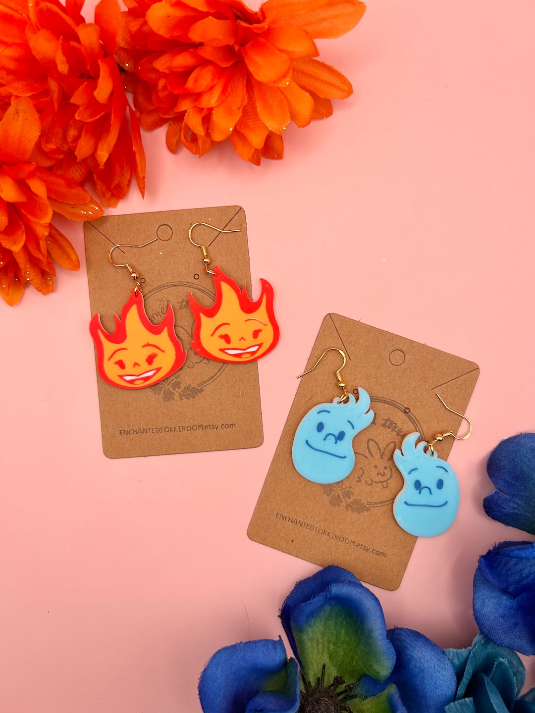 Pixar’s Elemental Earrings Ember Earrings Wade Earrings 3D Printed ...