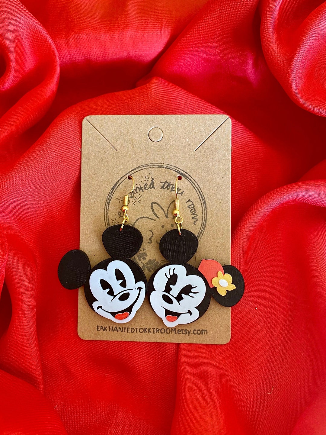 Mickey Mouse Earrings Runaway Rail Mickey and Minnie Earrings 3D ...