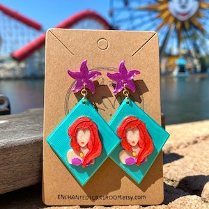 Disney Princess Earrings 3D Printed Princess Jasmine Earrings Princess ...