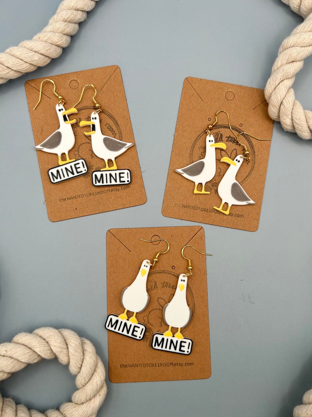 Seagull Earrings Mine Pixar Finding Nemo Earrings 3D Printed Pixar ...