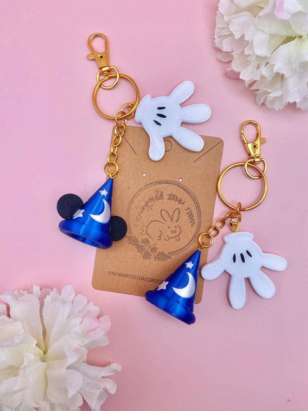Sorcerer Mickey Earrings Sorcerer Mickey Hat Keychain Mickey Mouse ...