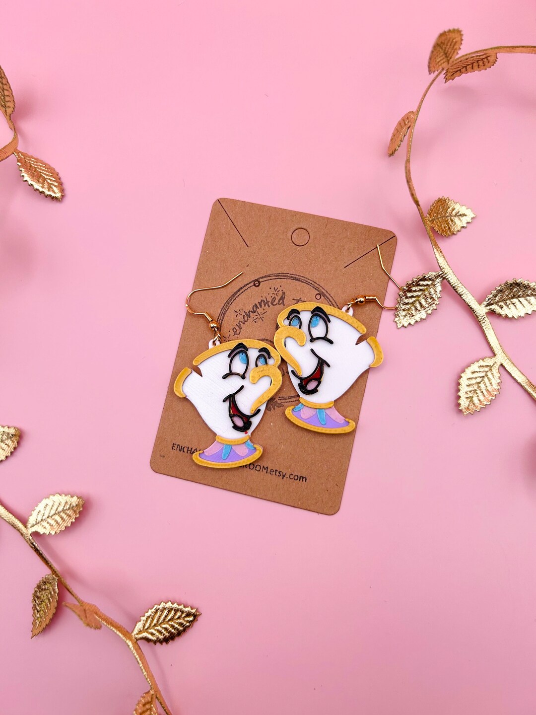 Chip Tea Cup Earrings Beauty and the Beast Disney Princess Earrings ...
