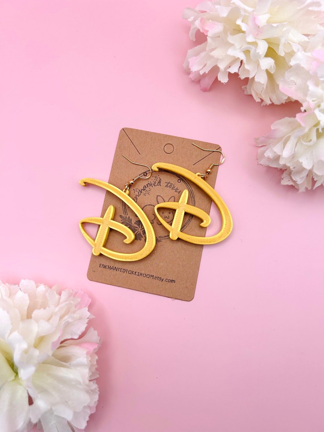 Disney D Logo Earrings Disney Logo Earrings 3D Printed Earrings Walt ...