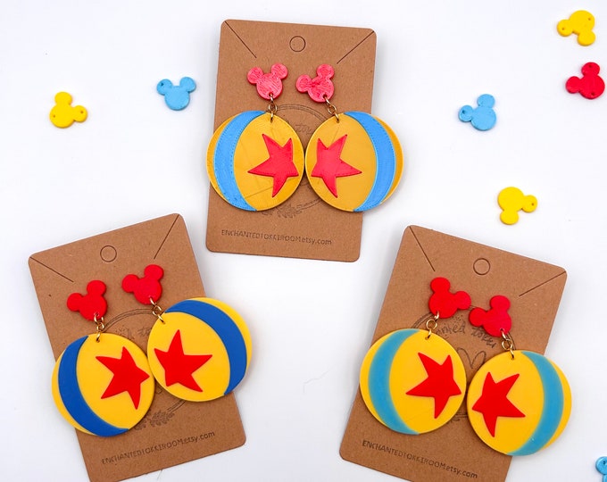Pixar Ball Earrings Luxo Ball Earrings 3D Printed Pixar Ball Earrings ...