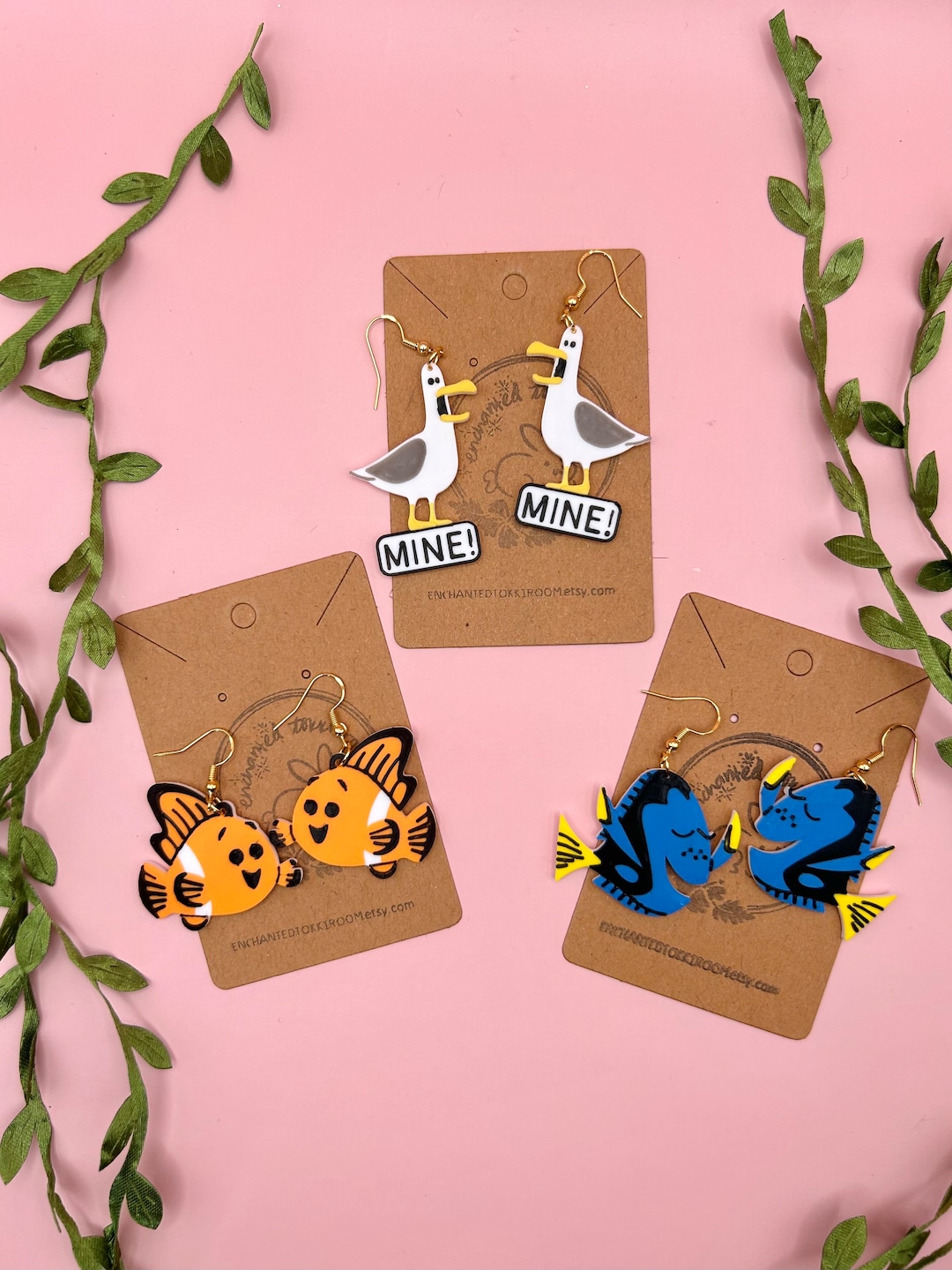 Pixar Finding Nemo Earrings 3D Printed Pixar Earrings Finding Dory ...