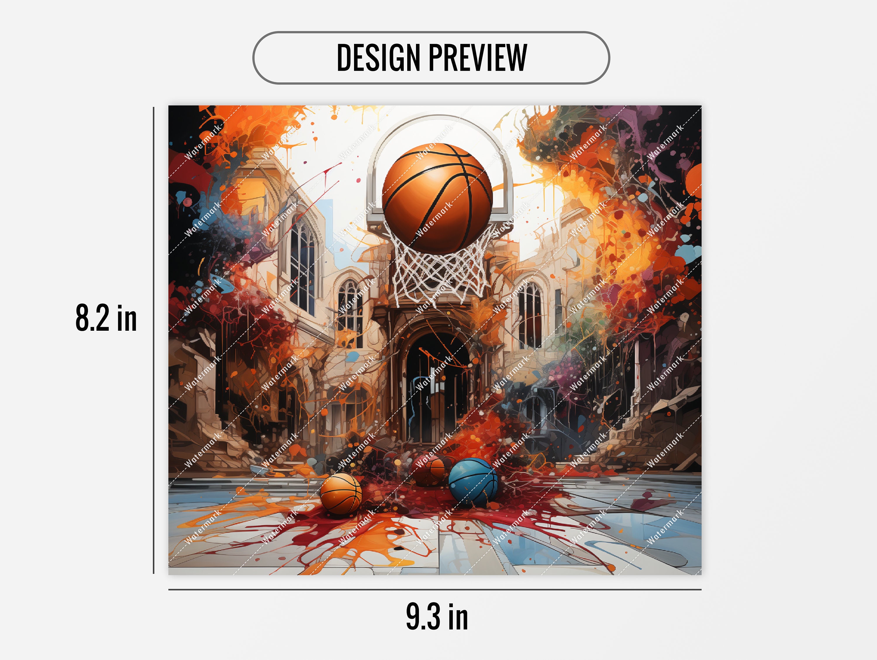 Basketball Mouse Pad PNG Sublimation Design, Square Round Mouse Pad ...