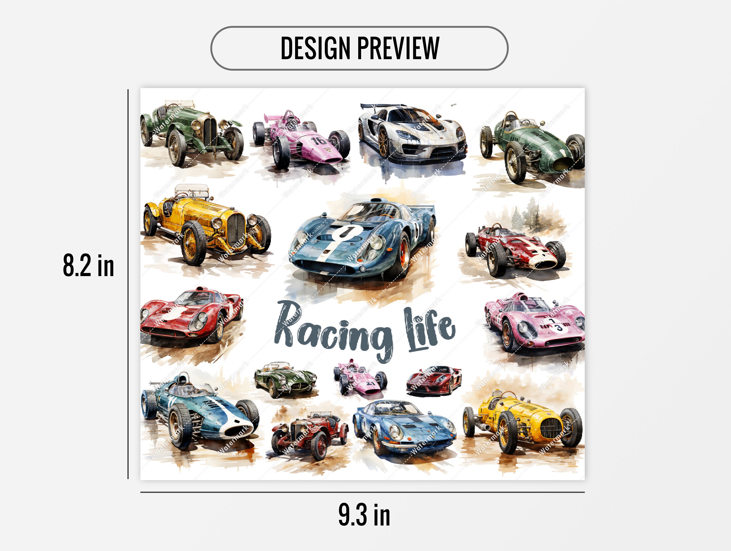 Racing Life Tumbler Wrap Sublimation Design, Skinny 20oz Straight ...