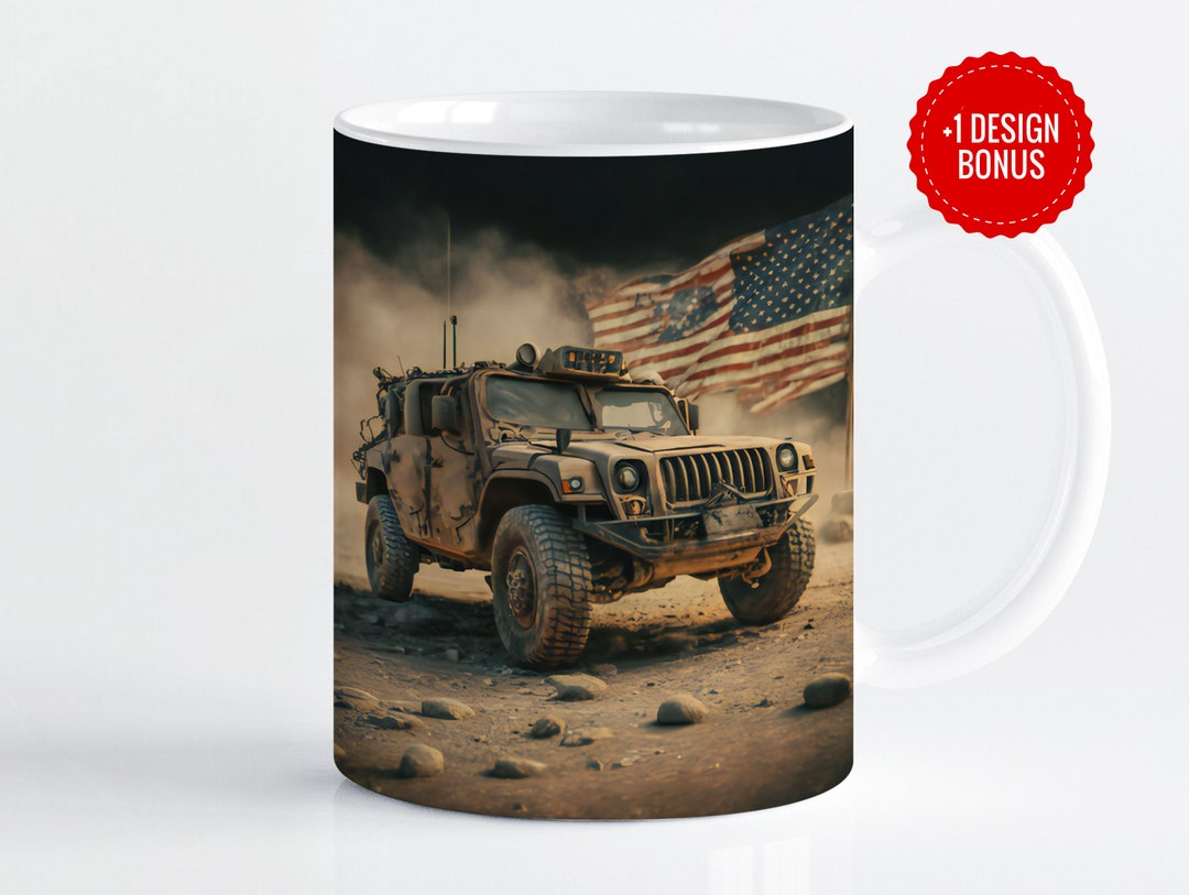 3D USA Humvee Mug Wrap Sublimation Template, 11oz & 15oz Designs, US ...