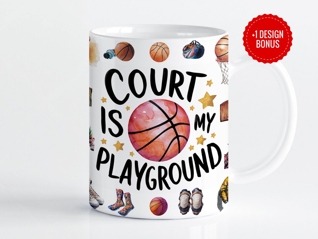 Basketball Mug Wrap Sublimation Template, 11oz & 15oz Designs, Cricut ...