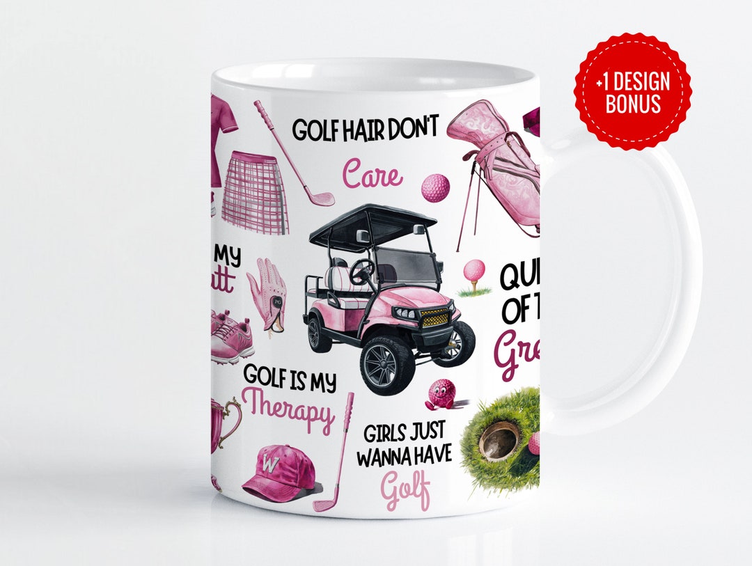 Women Golf Mug Wrap Sublimation Template, 11oz & 15oz Designs, Cricut ...