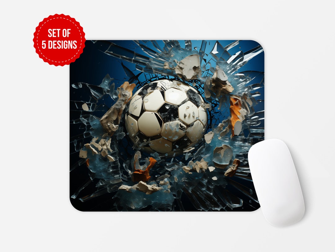 3D Soccer Mouse Pad PNG Sublimation Design, Soccer Gifts for Men Square ...