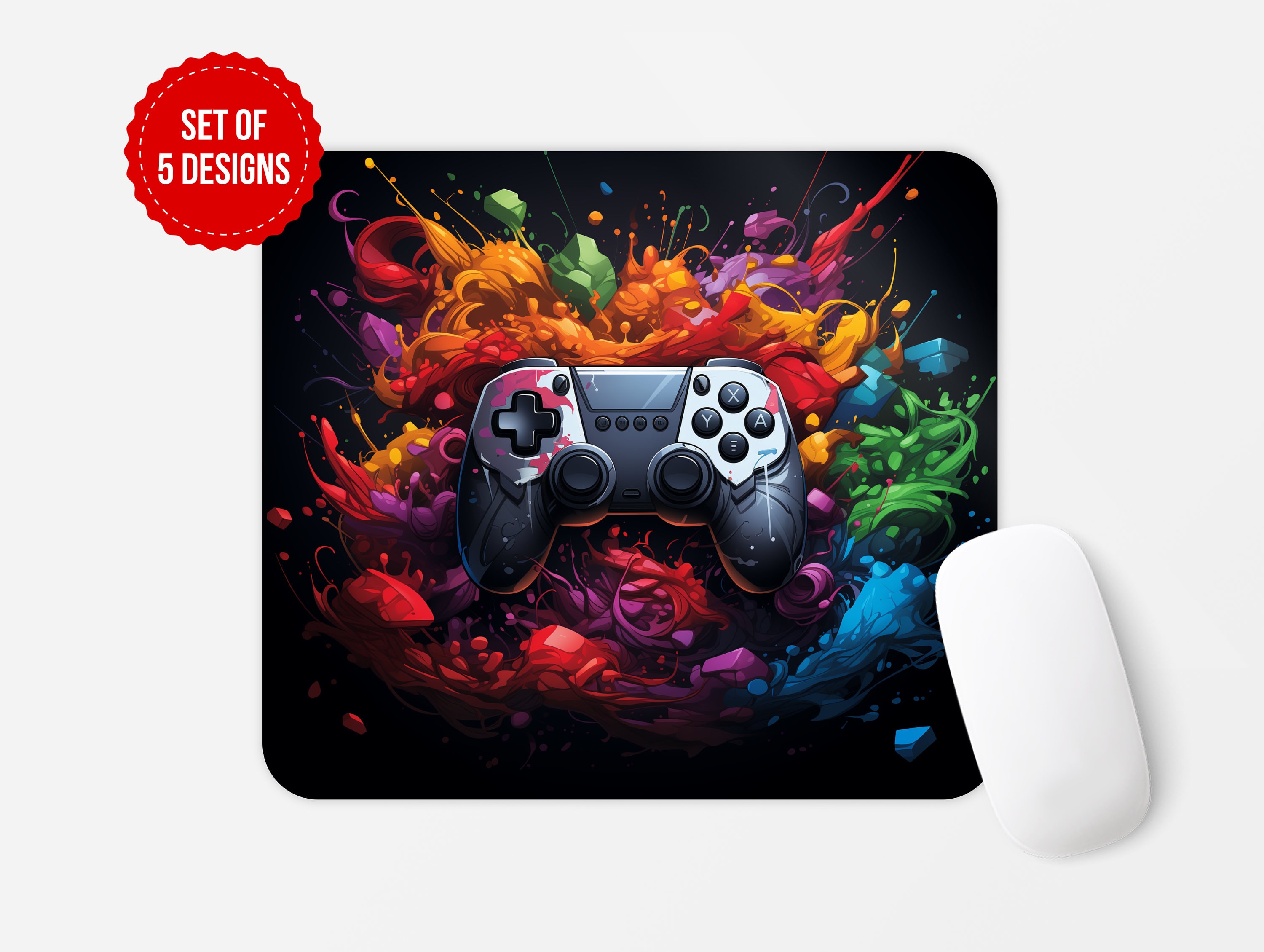 Gaming Mouse Pad PNG Sublimation Design, Gaming Gifts for Him Square ...