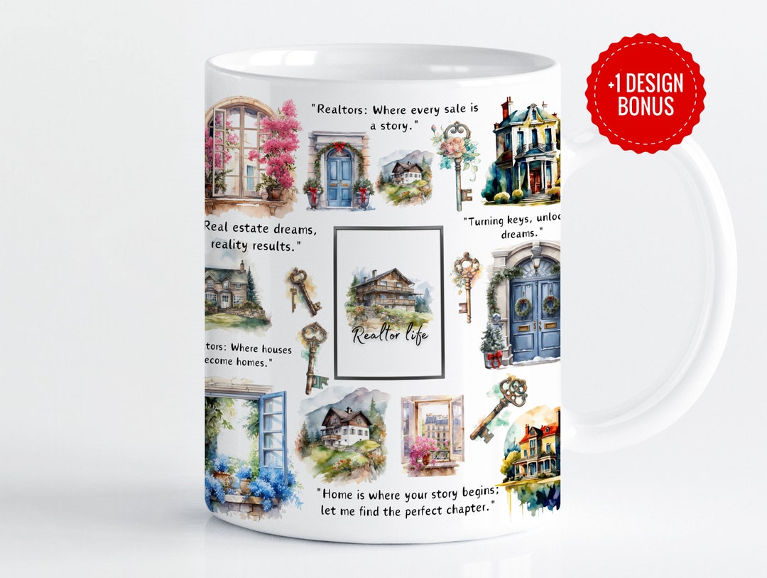 Realtor Mug Wrap Sublimation Template, 11oz & 15oz Designs, Cricut Mug ...