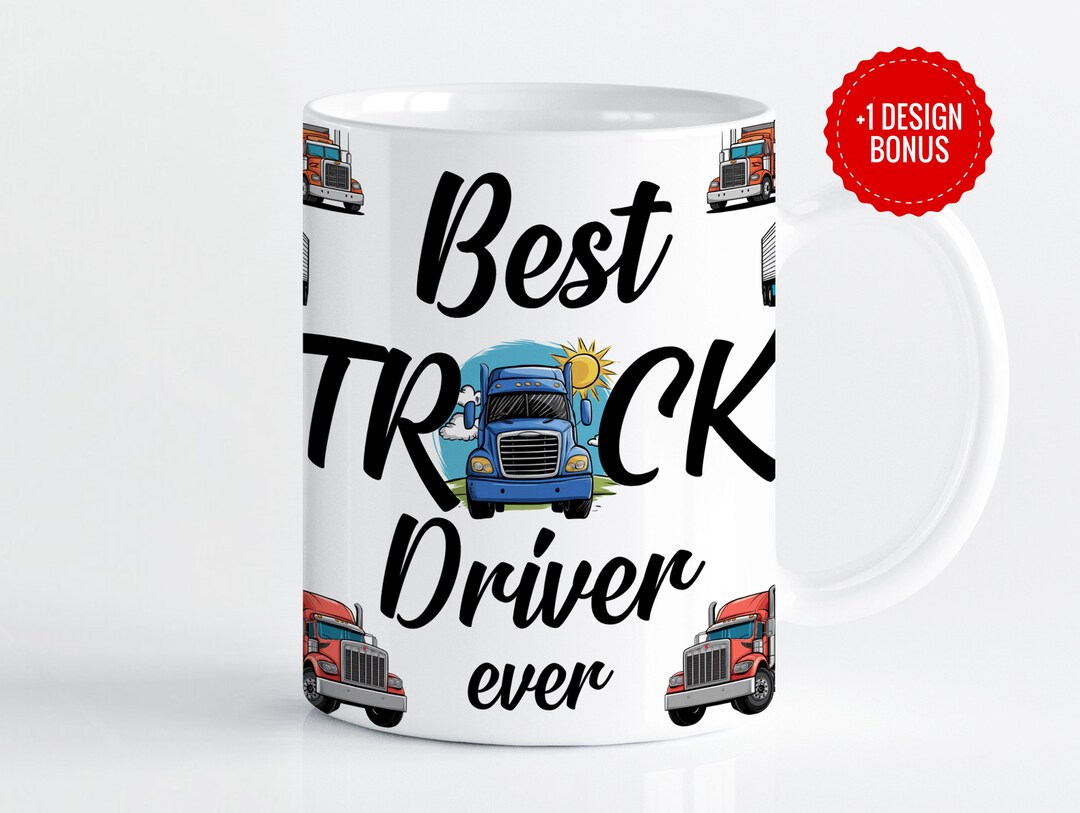 Semi Truck Driver Mug Wrap Sublimation Template, 11oz & 15oz Designs ...