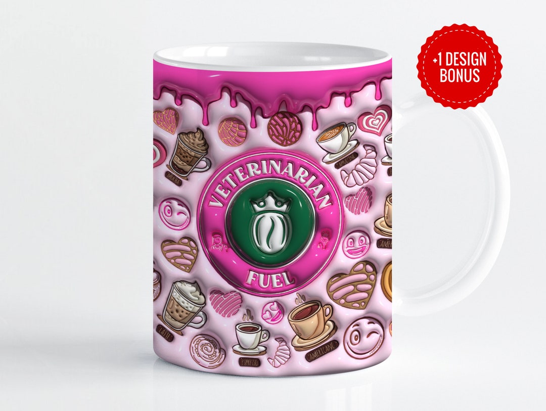 Veterinarian Fuel Mug Wrap Sublimation Template, 11oz & 15oz Designs ...
