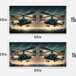 Helicopter Mug Wrap Sublimation Template, 11oz & 15oz Designs, US Air ...