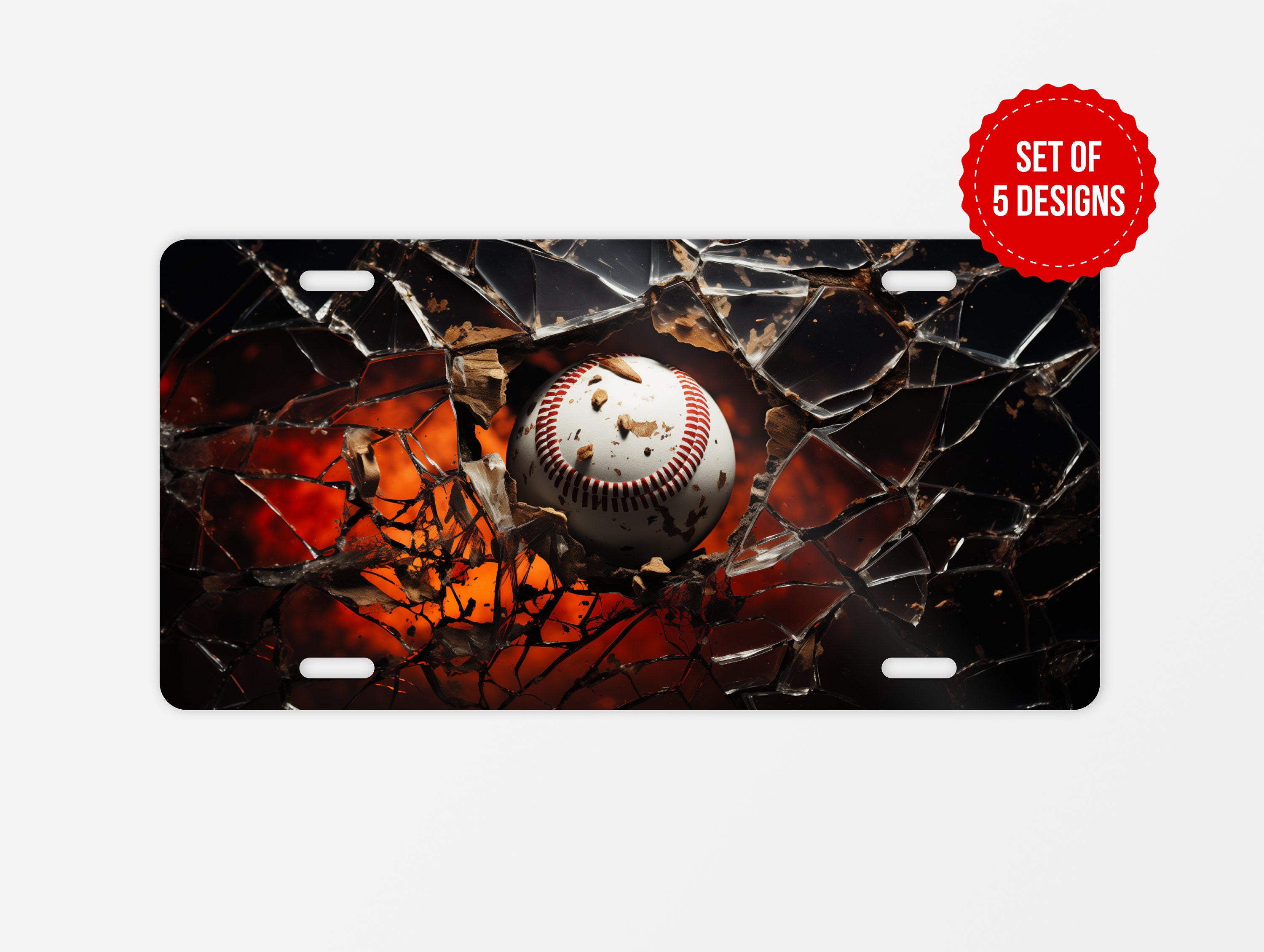3D Baseball License Plate Sublimation Design, Baseball Lover Gift Car ...