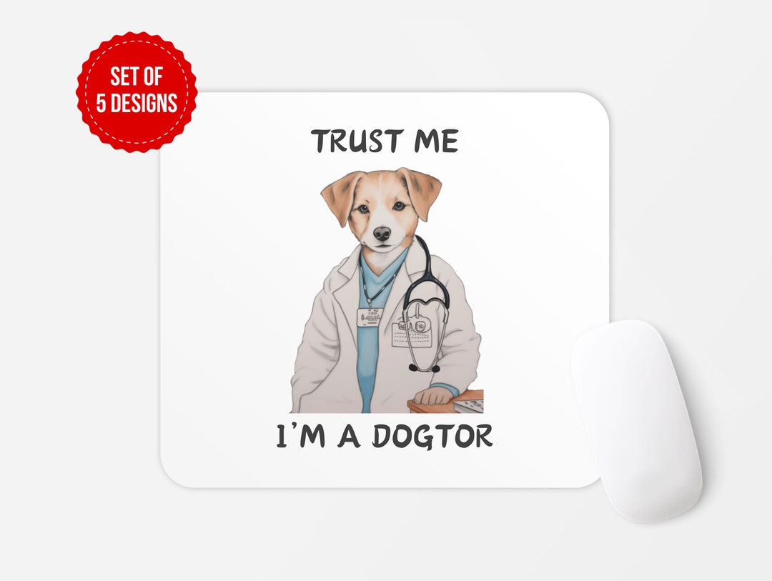 Dogtor Mouse Pad PNG Sublimation Design, Funny Doctor Dog Lover ...