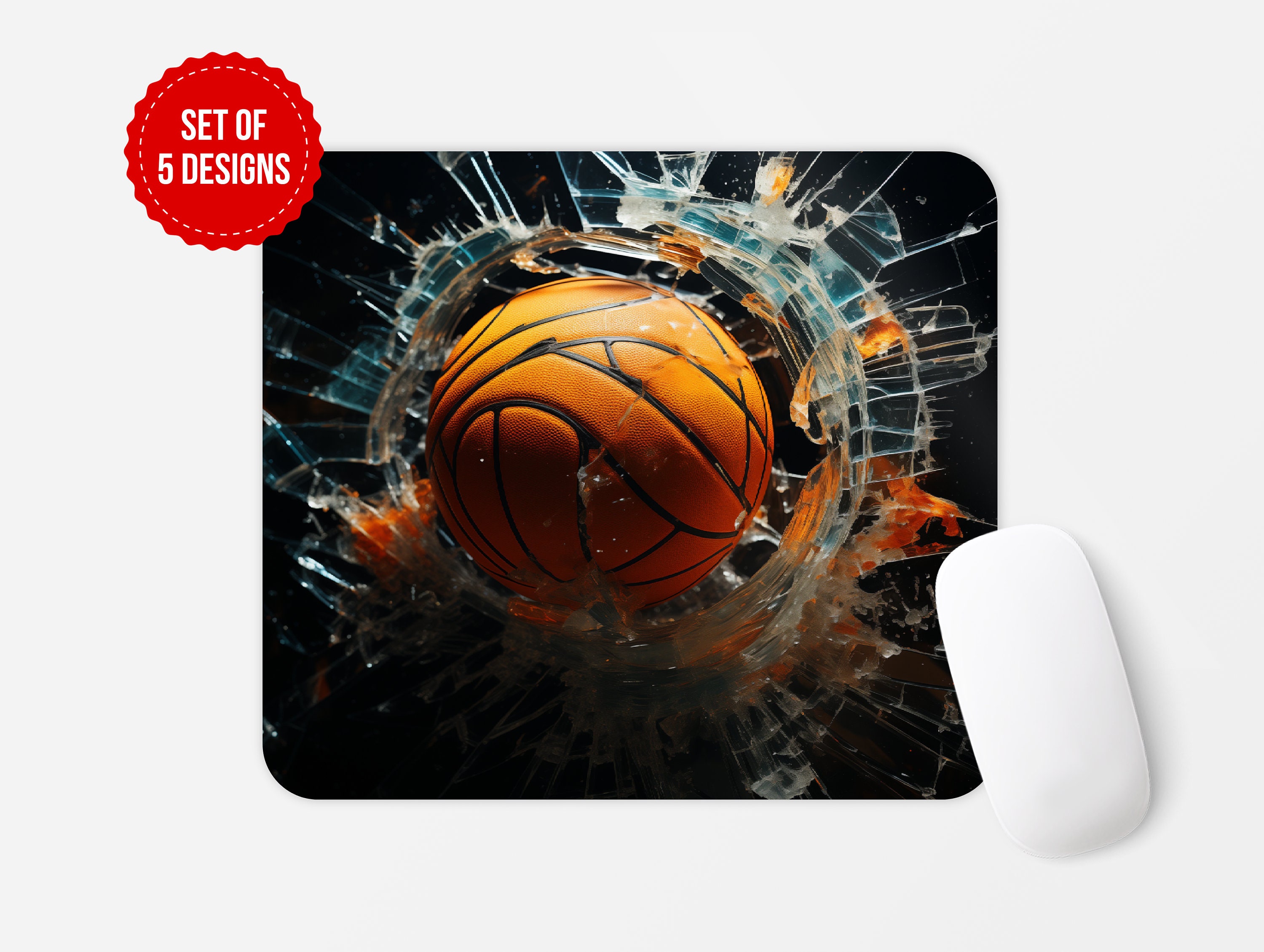 3D Basketball Mouse Pad PNG Sublimation Design, Basketball Lovers ...