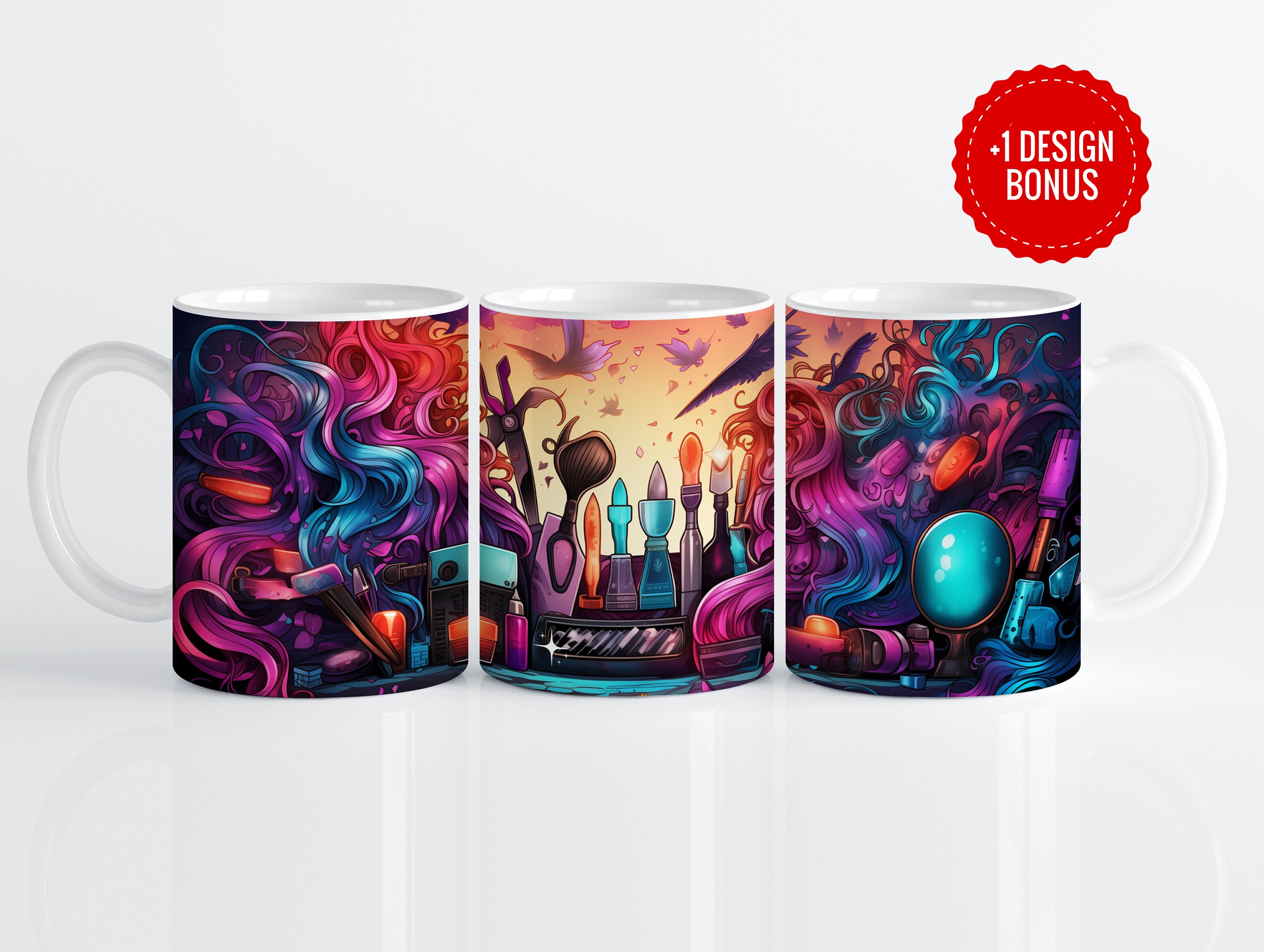 Makeup Artist Tools Mug Wrap Sublimation Template, 11oz & 15oz Designs ...