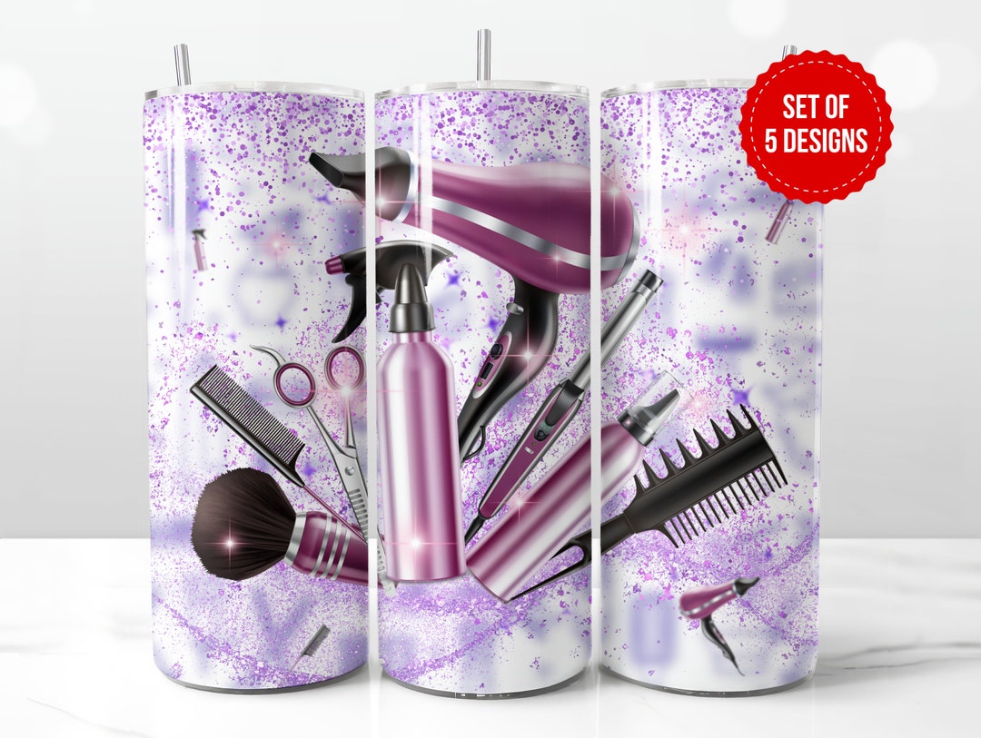 Hairstylist Tumbler Wrap Sublimation Design, Hair Beauty Salon Skinny ...
