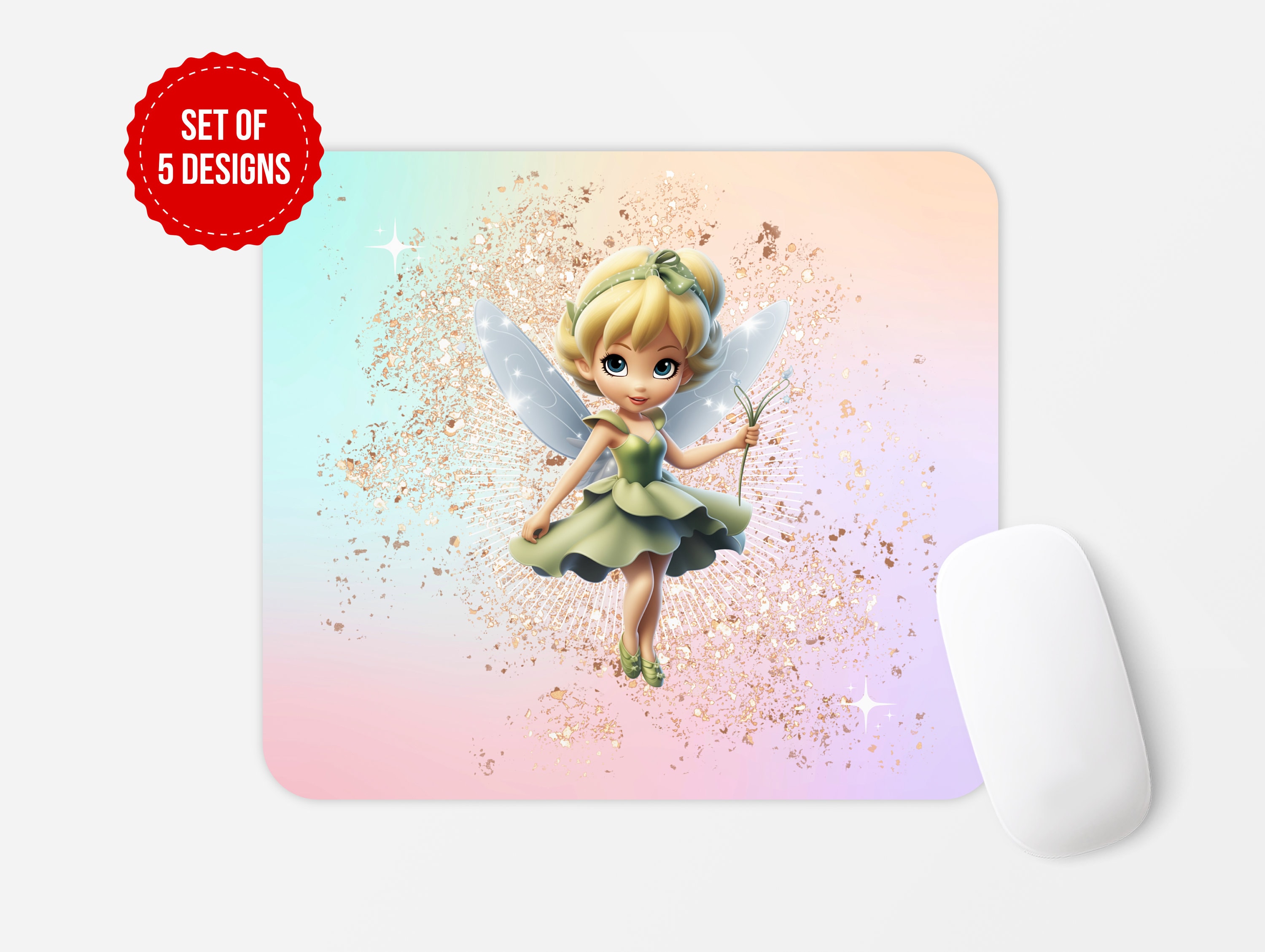 Princess Mouse Pad PNG Sublimation Design, Cartoon Fairy Movie ...